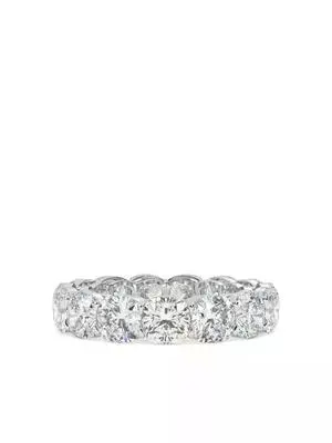 TILLA 14k White Gold Diamond Wedding Band - Silver