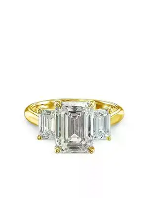 TILLA 14k Yellow Three Stone Diamond Ring - Gold