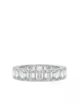 TILLA 14k White Gold Emerald And Diamond Ring - Silver