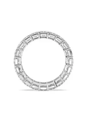 TILLA 14k White Gold Emerald And Diamond Ring