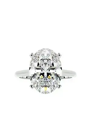 TILLA 14k White Gold Oval Diamond Solitaire Ring