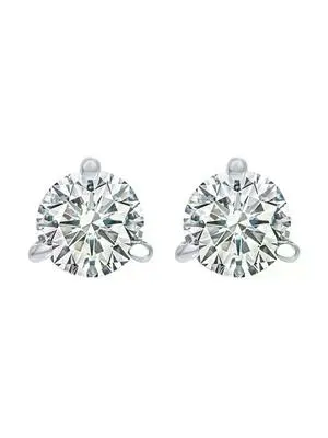 TILLA 14k White Gold Diamond Stud Earrings - Silver