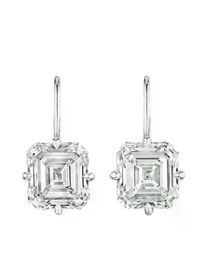 TILLA 14k White Gold Lab-grown Diamond Drop Earrings - Silver