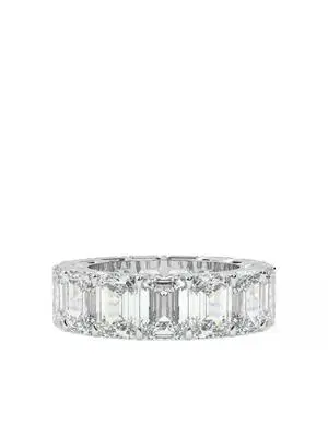 TILLA 14k White Gold 14.0 Tcw Diamond Eternity Ring - Silver