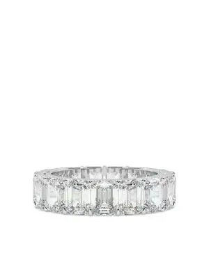 TILLA 14k White Gold Lab-grown Diamond Band Ring - Silver