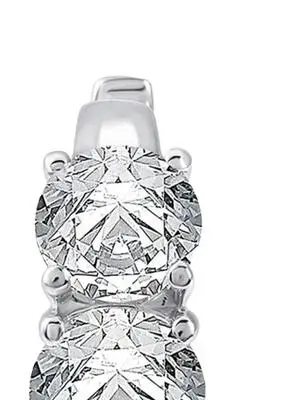 TILLA 14k White Gold 2.18 Tcw Diamond Huggie Earrings