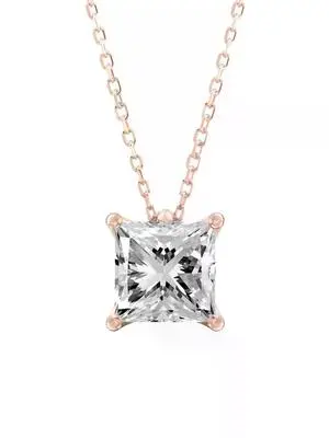 TILLA 14k Rose Gold Diamond Solitaire Necklace