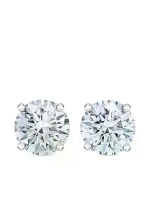 TILLA 14k White Gold Diamond Stud Earrings - Silver