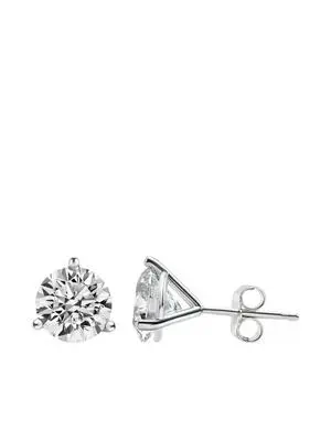 TILLA 14k White Gold Lab-grown Diamond Stud Earrings - Silver