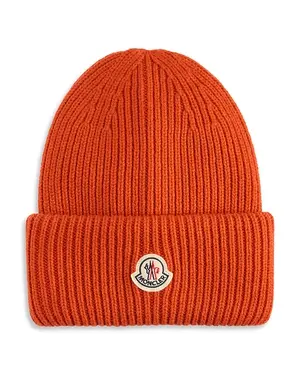 Moncler Wool And Cashmere Beanie - Orange