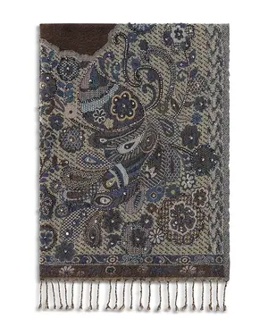 Gerard Darel Rianna Beaded Wool Scarf - Indigo
