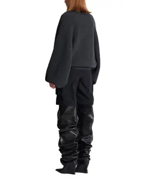 Balmain Oversized Wrap Knit Jumper - Grey