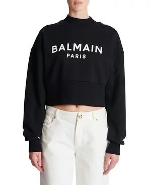 Balmain Printed Paris Sweatshirt - Black