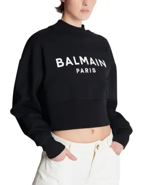 Balmain Printed Paris Sweatshirt - Black