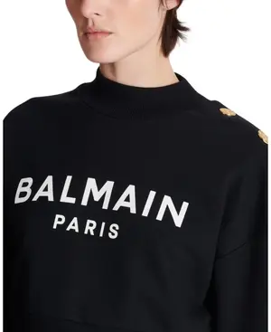 Balmain Printed Paris Sweatshirt - Black