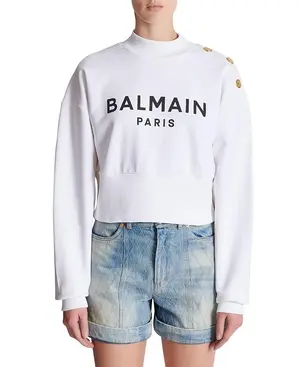 Balmain Printed Sweatshirts Hoodies For Women