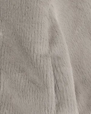 Echo Collarless Faux Fur Jacket
