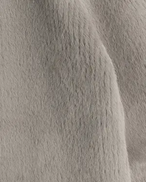 Echo Collarless Faux Fur Jacket