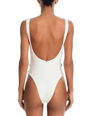 PatBO Grace Beaded One Piece Swimsuit