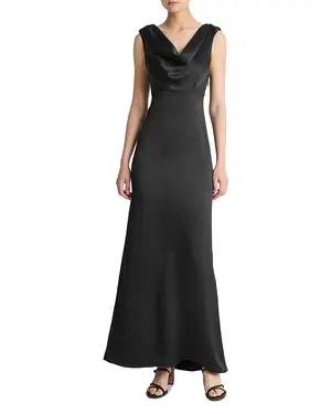 Vince Cowl Neck Maxi Dress - Black
