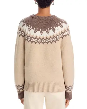 Rag & Bone Beth Wool Fair Isle Sweater - Beige Multi