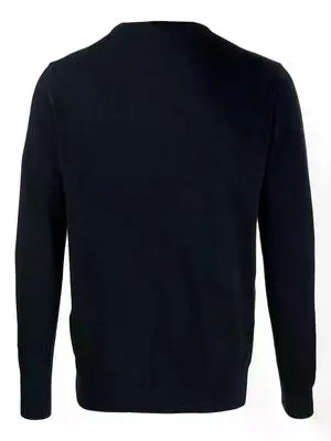 Barbour Logo-embroidered Wool Sweater - Blue