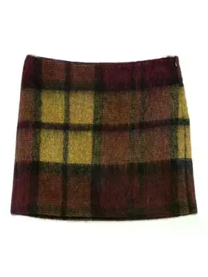 ROBERTO COLLINA Checked Mini Skirt
