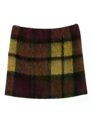 ROBERTO COLLINA Checked Mini Skirt
