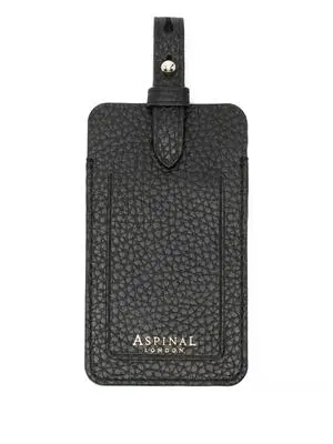 ASPINAL OF LONDON Pebble-texture Luggage Tag - Black