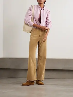 B Sides Elissa Cotton-corduroy Wide-leg Pants - Brown