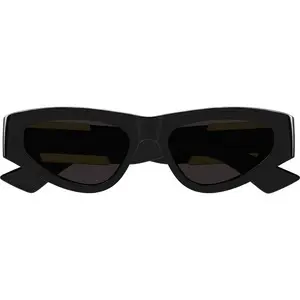 Bottega Veneta 53mm Cat Eye Sunglasses - Black
