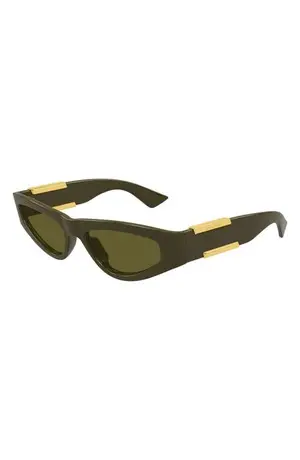 Bottega Veneta 53mm Cat Eye Sunglasses - Grey