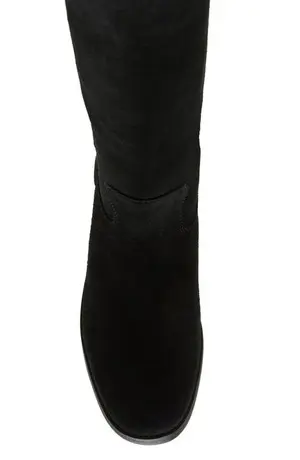 Blondo Deacon Knee High Riding Boots - Black Suede
