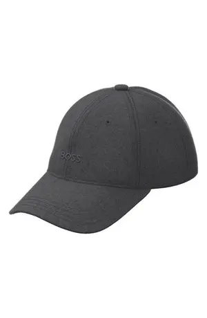 BOSS Derrel Wool Blend Baseball Cap Open Grey