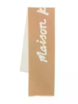 Maison Kitsuné Handwriting Scarf - Brown