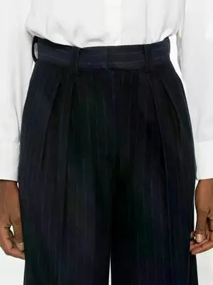 Max Mara Pinstripe Pleated Trousers
