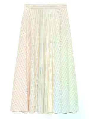 Max Mara Striped Flared Midi Skirt