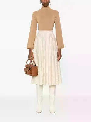 Max Mara Striped Flared Midi Skirt