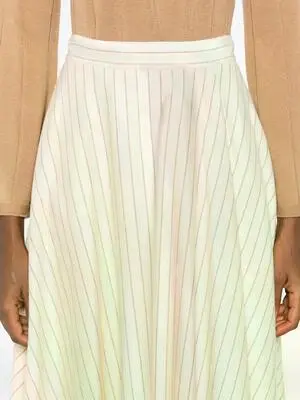 Max Mara Striped Flared Midi Skirt