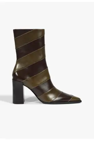 Schutz Raffaela Chevron Leather Boots