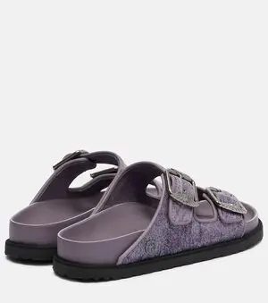 BIRKENSTOCK Arizona Velvet Slides - Purple