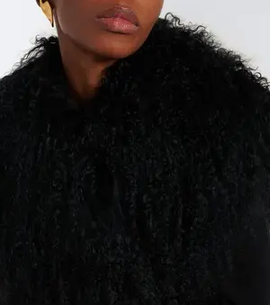 YVES SALOMON Shearling Vest - Black