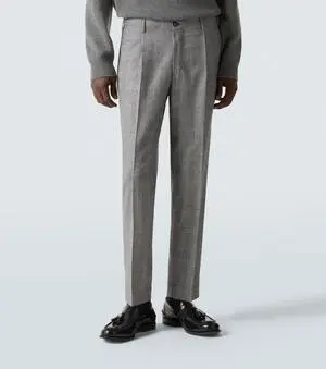 SLOWEAR Virgin Wool Tapered Trousers - Grey