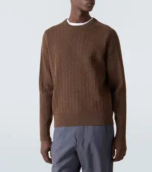 Auralee Cable-knit Wool Sweater