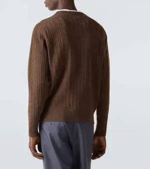 Auralee Cable-knit Wool Sweater