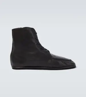 Auralee Leather Derby Boots - Black