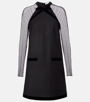 Nina Ricci Virgin Wool Gabardine Minidress - Black