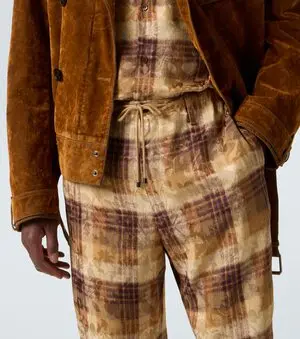 Dries Van Noten Checked Jacquard Straight Pants