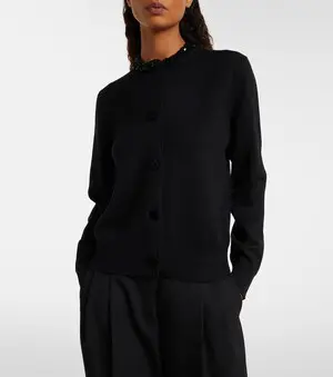 JIL SANDER Sequined Virgin Wool Cardigan