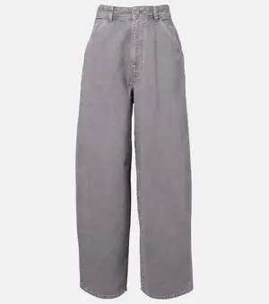 LEMAIRE High-rise Wide-leg Jeans - Grey